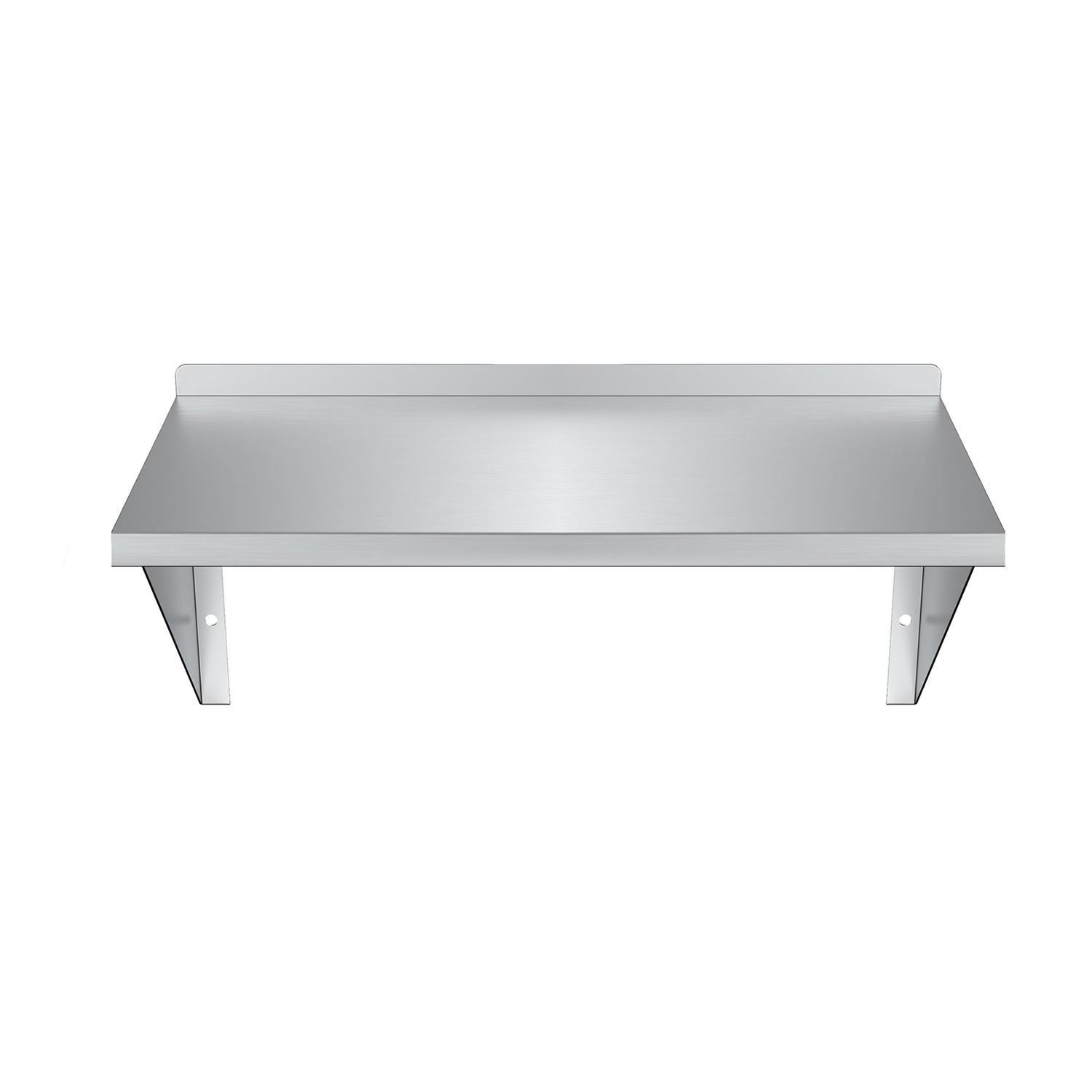 16" X 60" Stainless Steel Wall Mount Shelf Square Edge